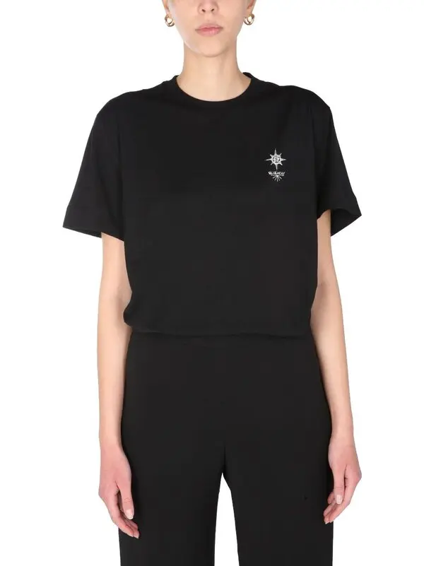 Givenchy Crew Neck T-shirt With Printed Front Artwork - Black