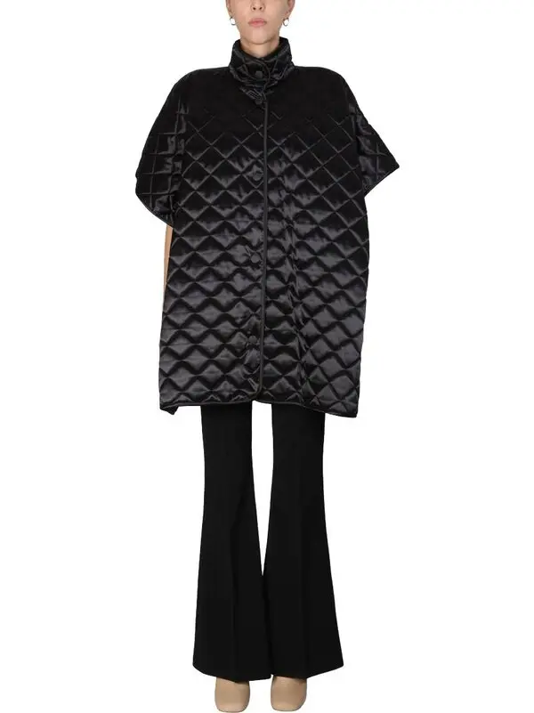 Moschino Quilted High Neck Jacket - Black