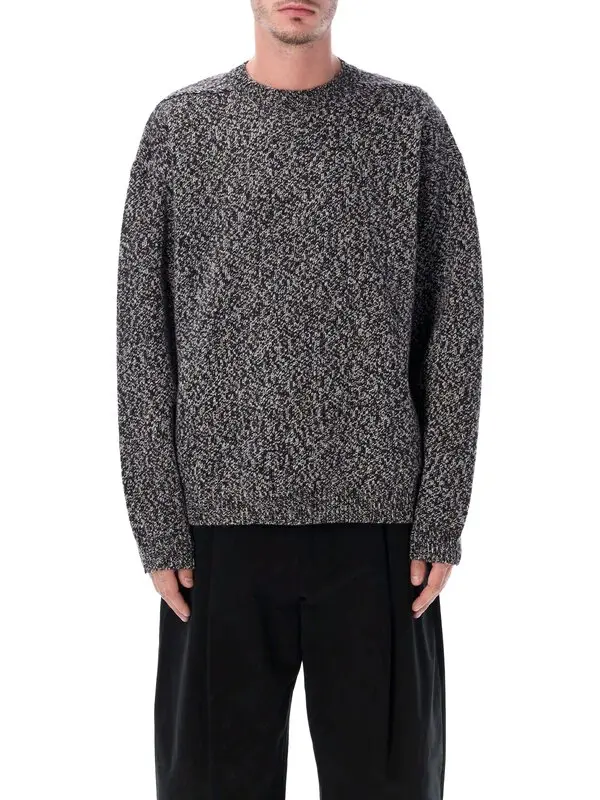 Studio Nicholson Oversized Structured Knit Sweater - Navy Mouline