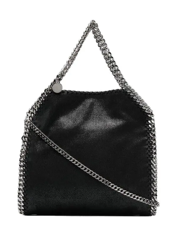 Stella McCartney Elegant Button-closure Mini Bag With Diamond Cut-chain W 27 X H 24 X D 10 Cm - Nero