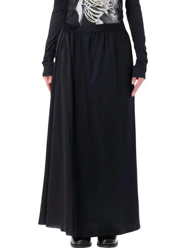 Our Legacy Draped Lyocell Maxi Skirt - Black