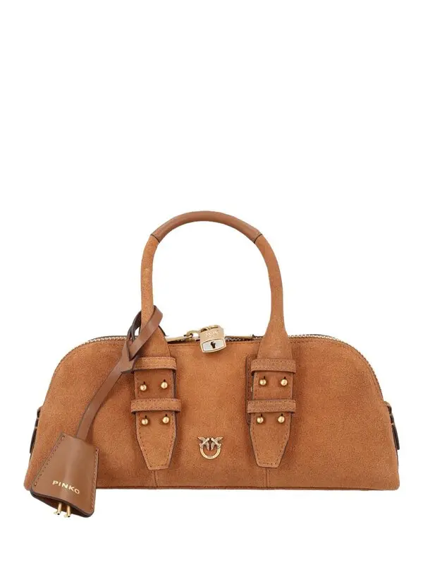 Pinko Mini Leather Handbag - Buff