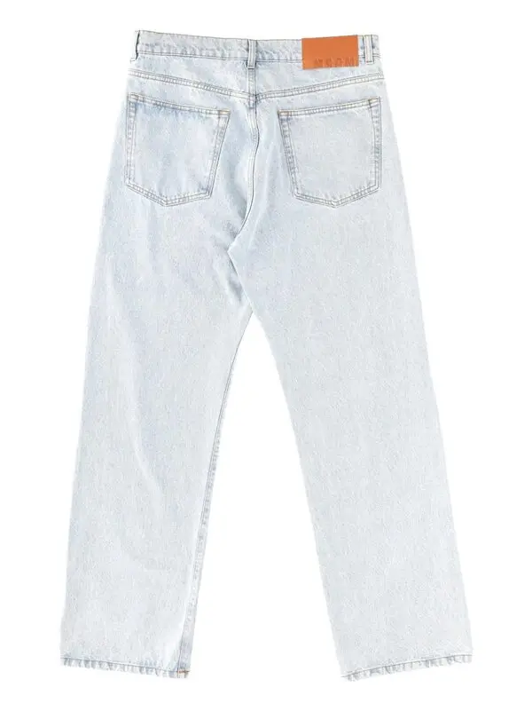 MSGM Cotton Straight Leg Jeans - Blue