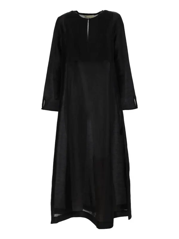 Tory Burch Linen Silk Caftan - Black