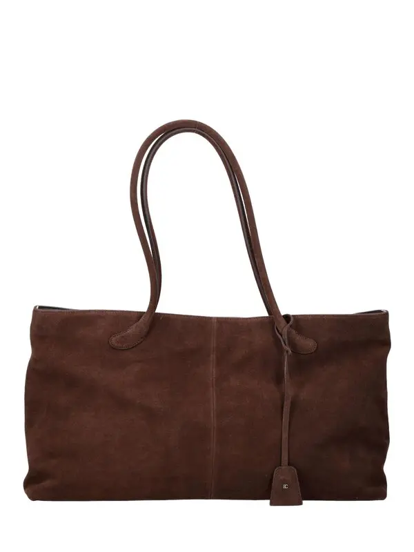 LOW CLASSIC Suede Haricot Bag Tote Bag - Brown