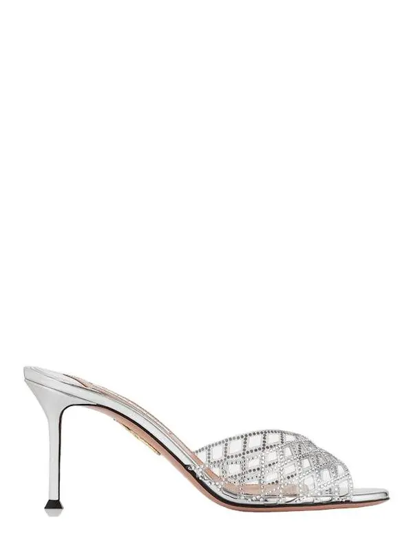 AQUAZZURA Lumiere 75mm Sandals - Silver