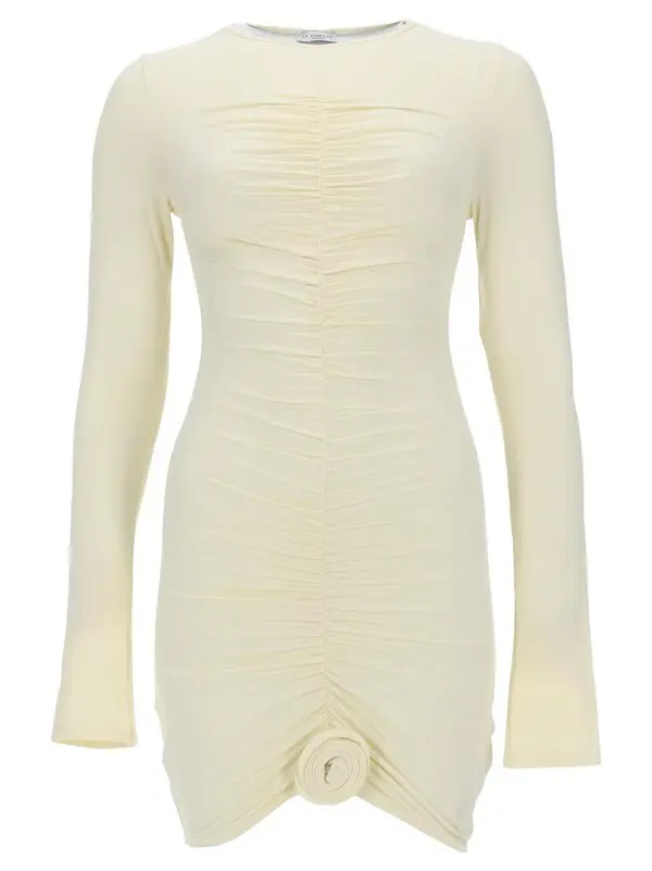 LA REVECHE Ruched Mini Dress - Ivory