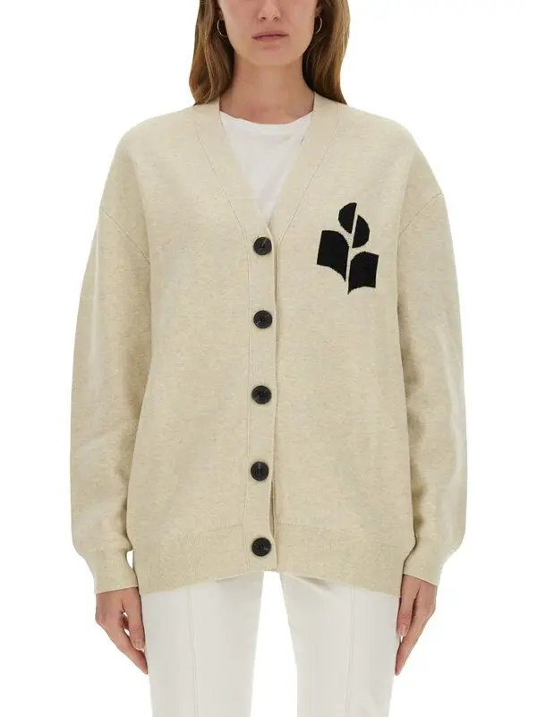 MARANT ETOILE Isabel 'norton' Cardigan - Beige
