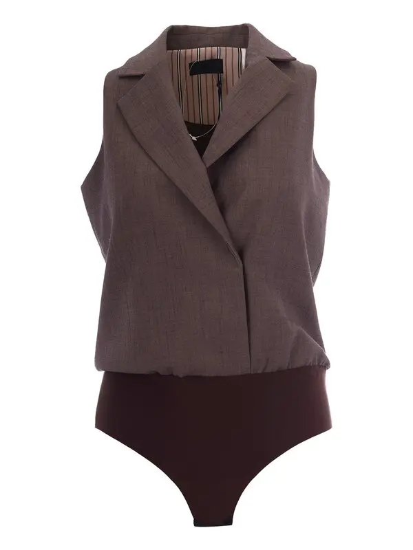 Liu Jo Sleeveless Blazer Bodysuit - Pepe Melange