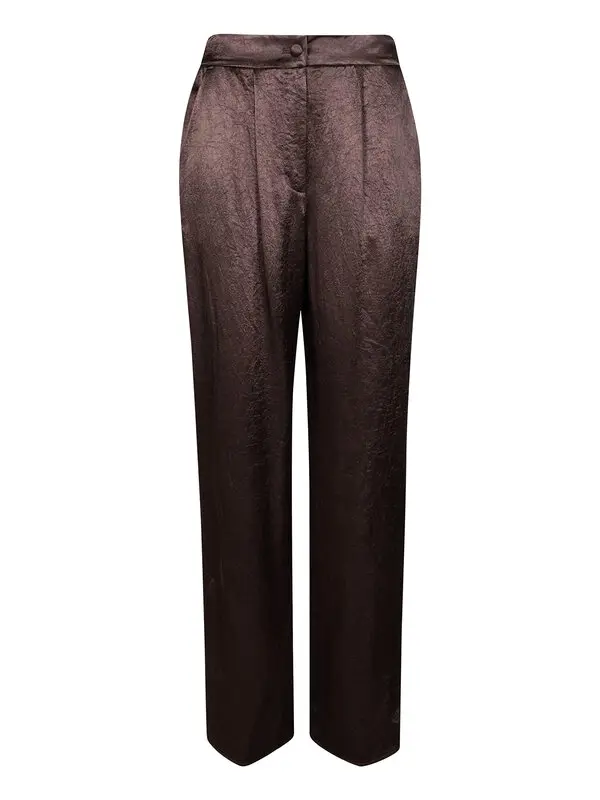 Liu Jo Satin Slit Trousers - Marrone
