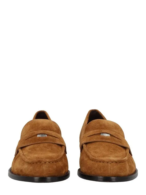 Tory Burch Suede Penny Loafers - Brown