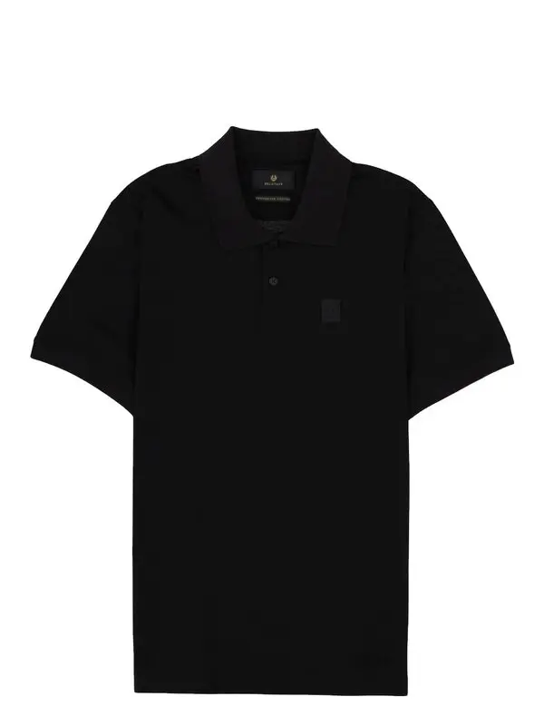 Belstaff Mercerised Cotton Polo With Painttch Logo - Black