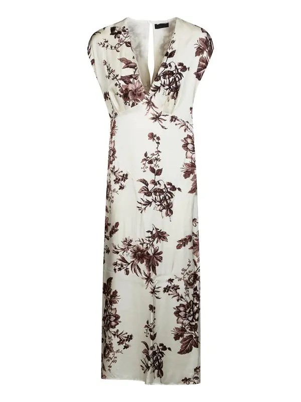 Liu Jo Elegant Floral Print Kimono Suit - Beige