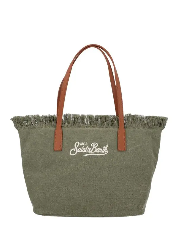 MC2 SAINT BARTH Medium Fringed Shoulder Bag - Green