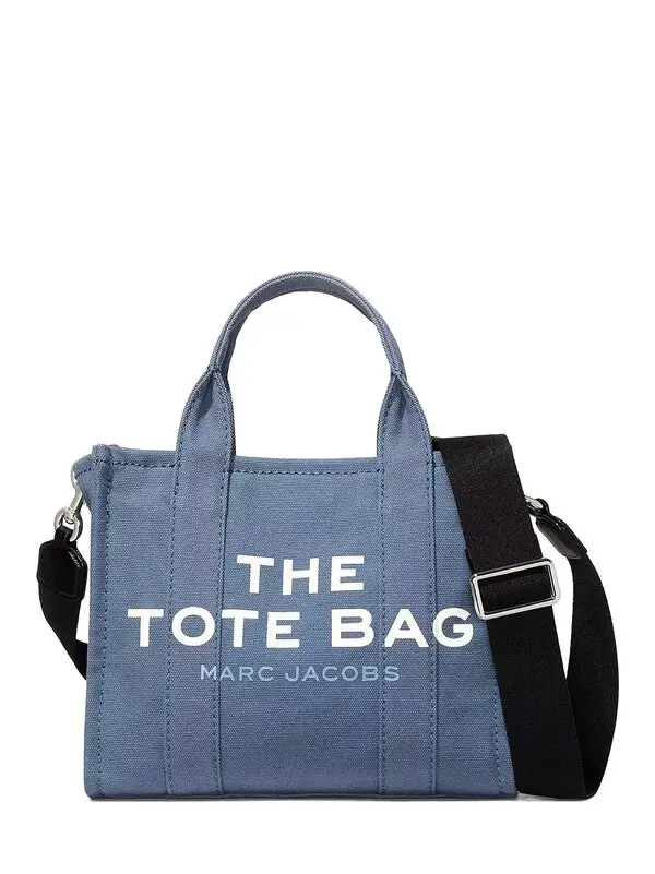 Marc Jacobs Mini Canvas Tote Handbag With Webbing Strap - Blue Shadow