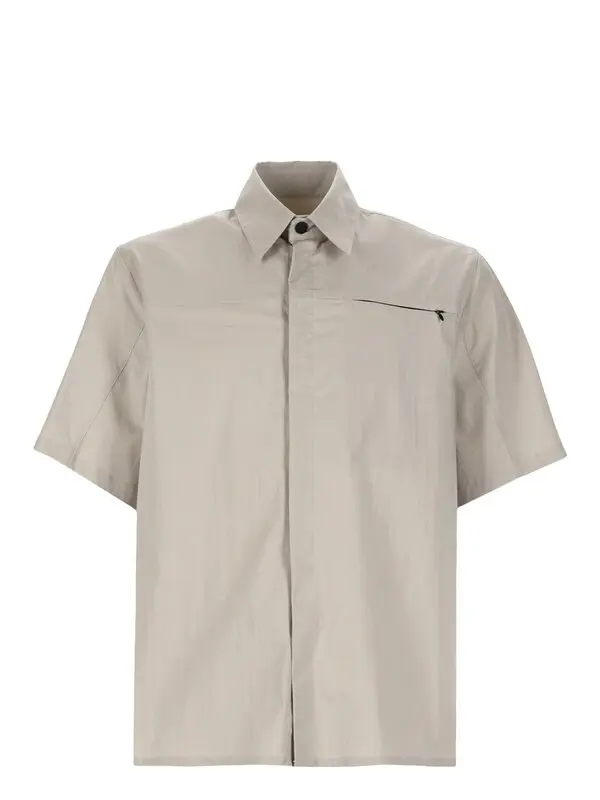 MSGM Classic Cotton Blend Shirt - Beige