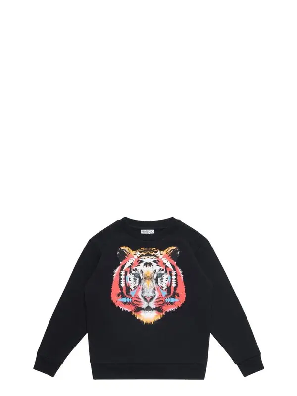 MARCELO BURLON COUNTY OF MILAN Mini Cross Tiger Crewneck Sweatshirt - Black