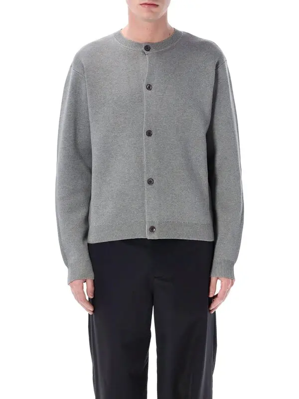 BERNER KUHL Silk And Cotton Blend Cardigan - Grey