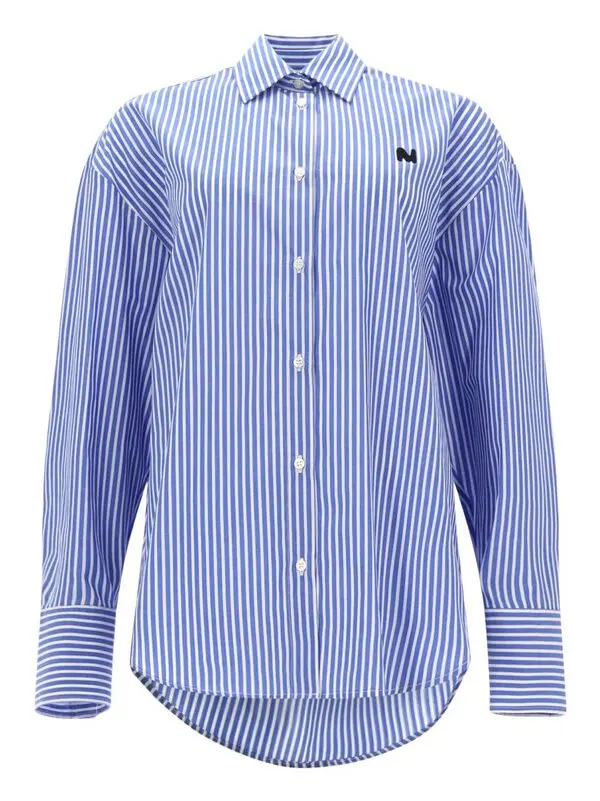 MSGM Striped Cotton Shirt - Blue