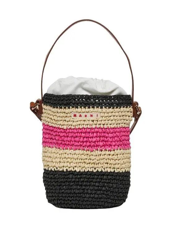 Marni Tea Bag Shoulder Bag With Logo - Multicolour