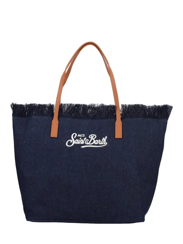 MC2 SAINT BARTH Fringe Tote Bag - Denim