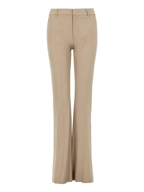 PT TORINO High-rise Flared Trousers - Beige
