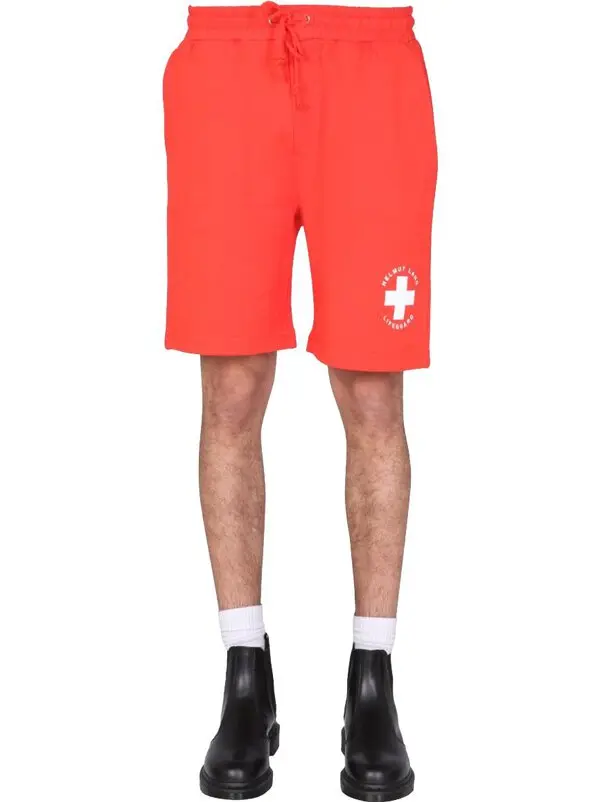 Helmut Lang Lifeguard Bermuda Shorts - Red