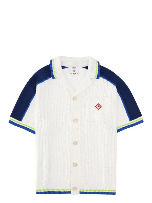 Casablanca Short Sleeve Crochet Shirt - Multicolour