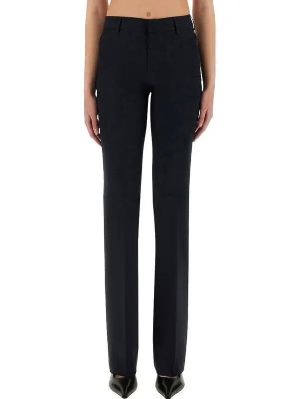 PT TORINO Tailored Cotton Silk Blend Trousers - Blue