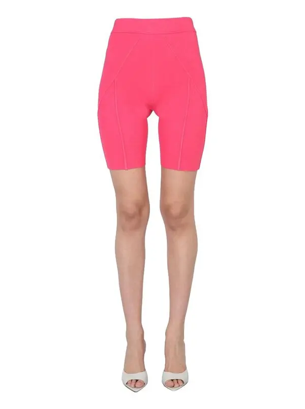 Helmut Lang High Waisted Elasticated Shorts - Fuchsia