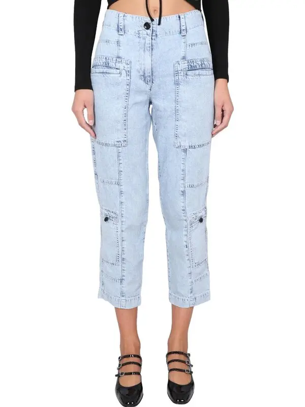 Proenza Schouler White Label Cotton Denim Jeans - Azure