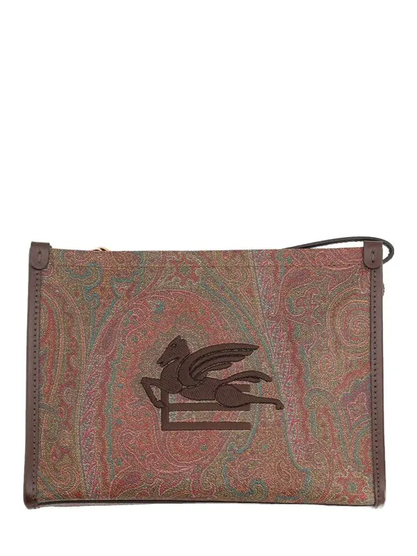 Etro Essential Paisley Pouch - Brown