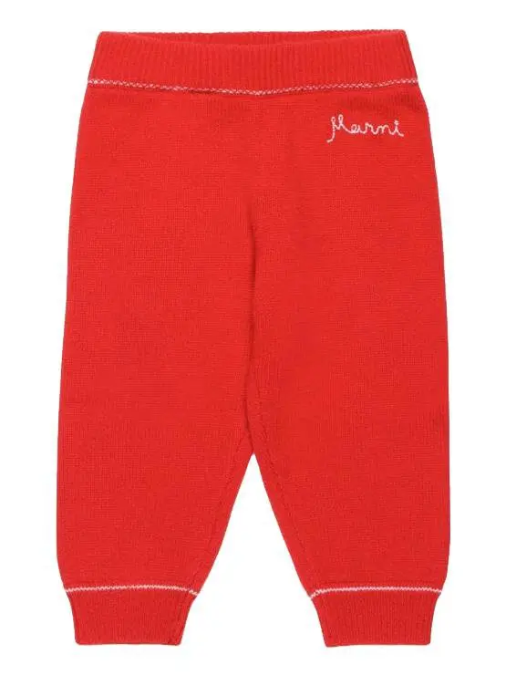 Marni Mini Cashmere Blend Trousers - Red