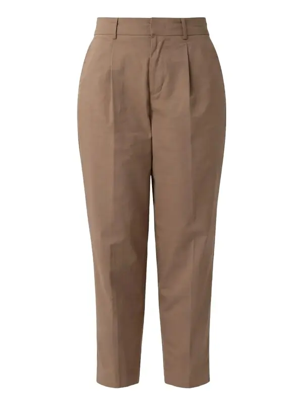 PT TORINO Lightweight Cotton Blend Trousers - Marrone