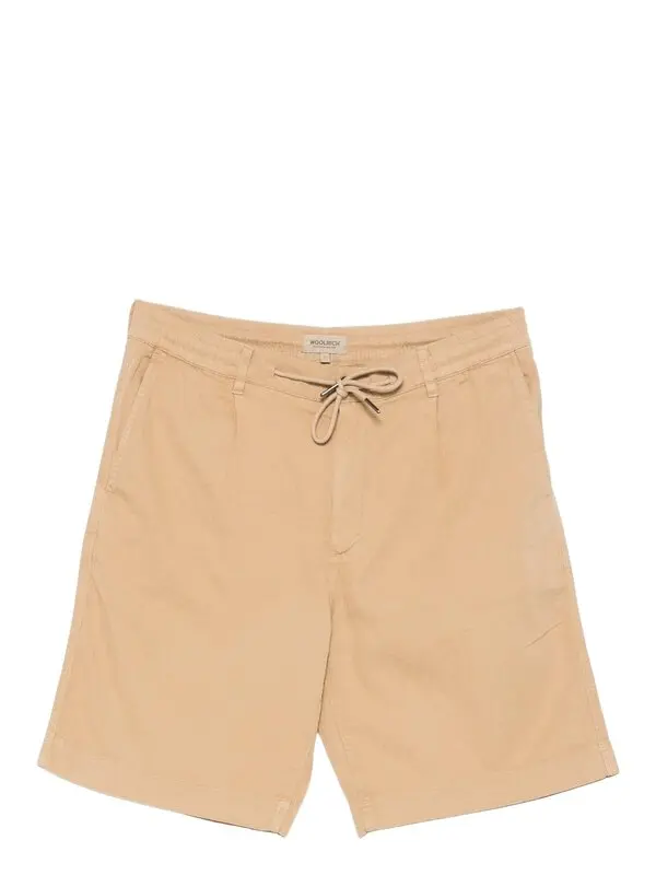 Woolrich Bermuda Shorts With Drawstring Waist - Beige