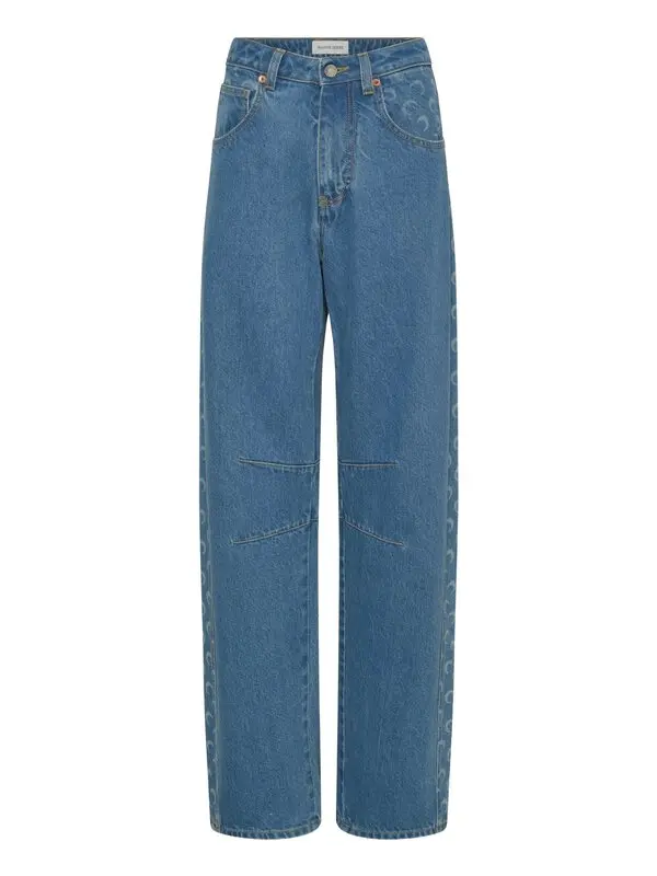 MARINE SERRE Medium-waisted Utility Pants - Blu