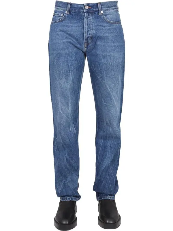 Séfr Regular Fit Jeans With Drawstring Waist - Denim