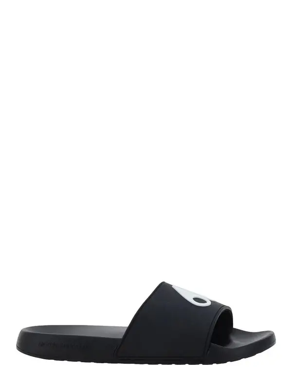 Moose Knuckles Logo Sport Slides - Black