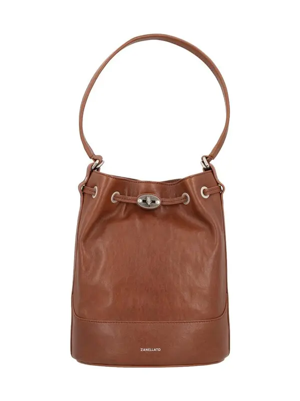 ZANELLATO Mondà Leather Bucket Bag - Brown