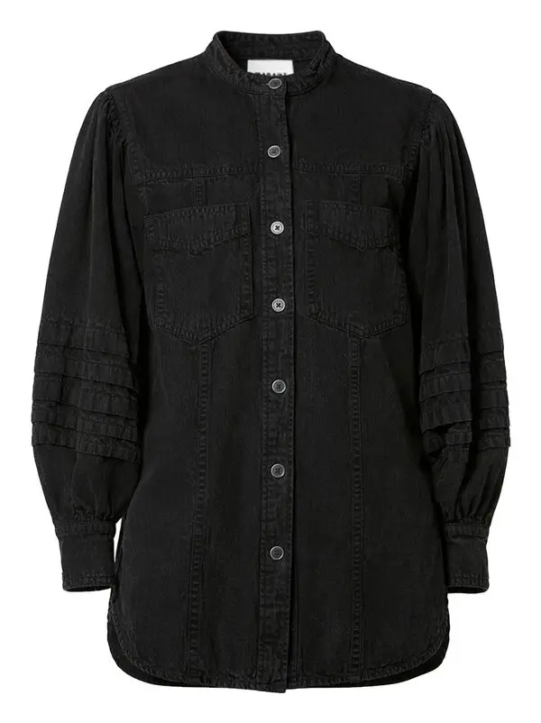 MARANT ETOILE Nathy" Bandana-print Cotton Shirt - Black