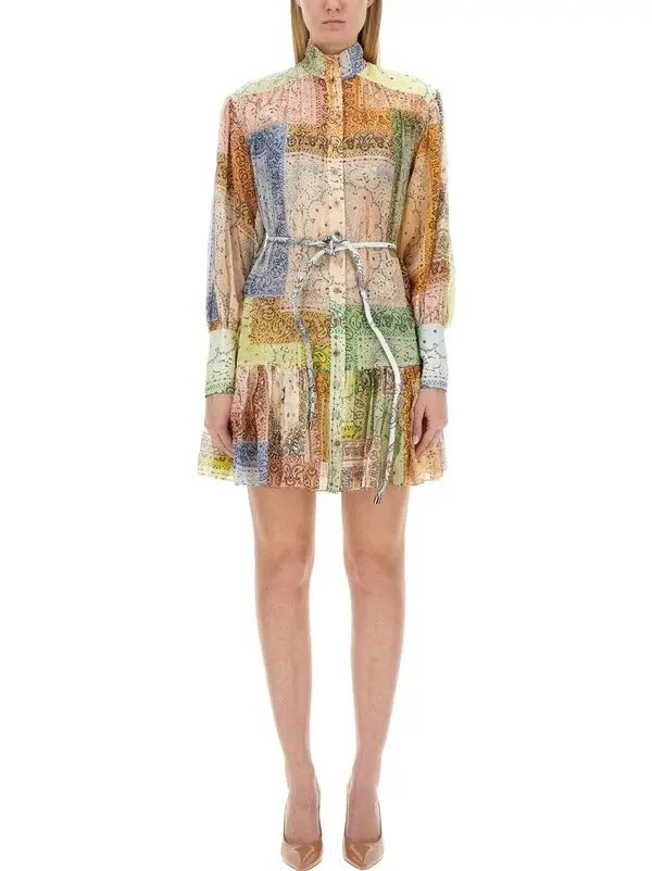 Zimmermann Matchmaker Lantern Mini Dress Reversible - Multicolour