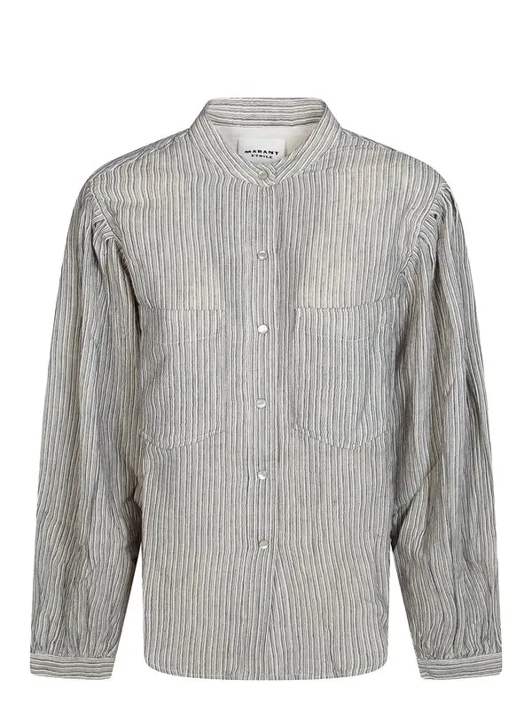 Isabel Marant Étoile Selvia Striped Cotton Shirt - Blu