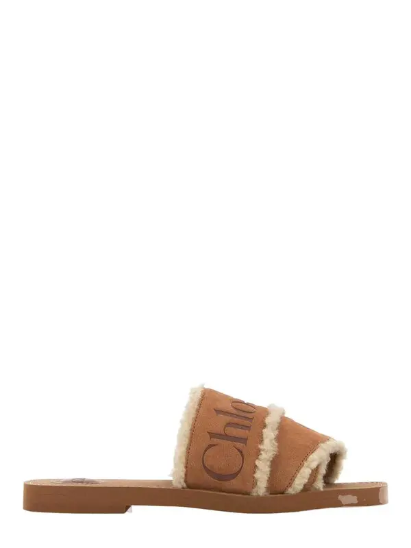 Chloé Mini Woodand Slip-on Sandals - Softybrown