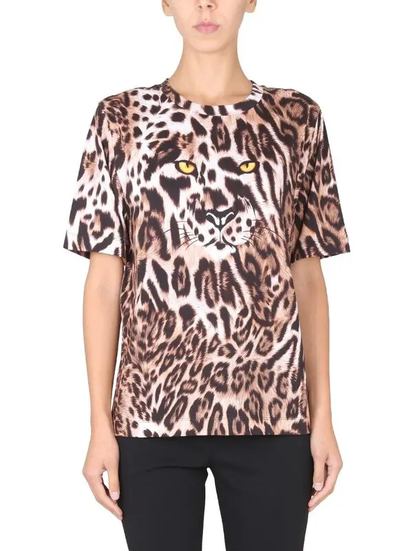 Moschino Animal Print Cotton T-shirt - Multicolour