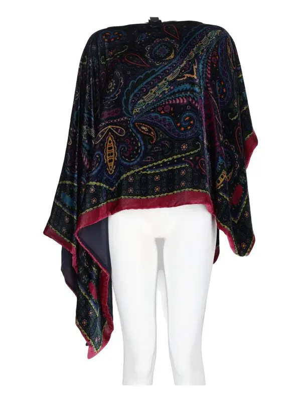 Etro Silk Blend Paisley Print Top - Multicolour