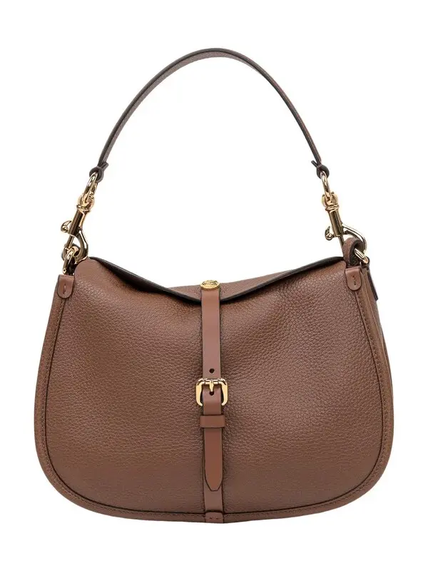 Etro Medium Leather Shoulder Bag - Marrone