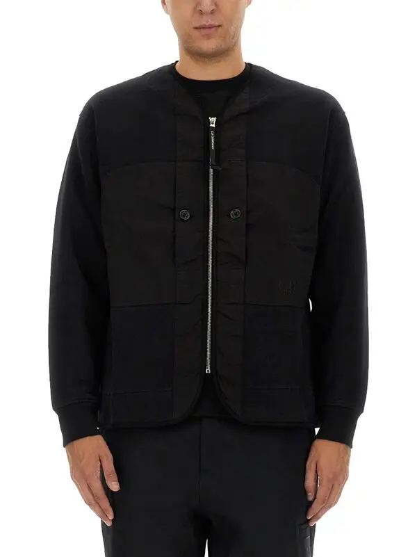 C.P. COMPANY Zip Front Sweatshirt - Black