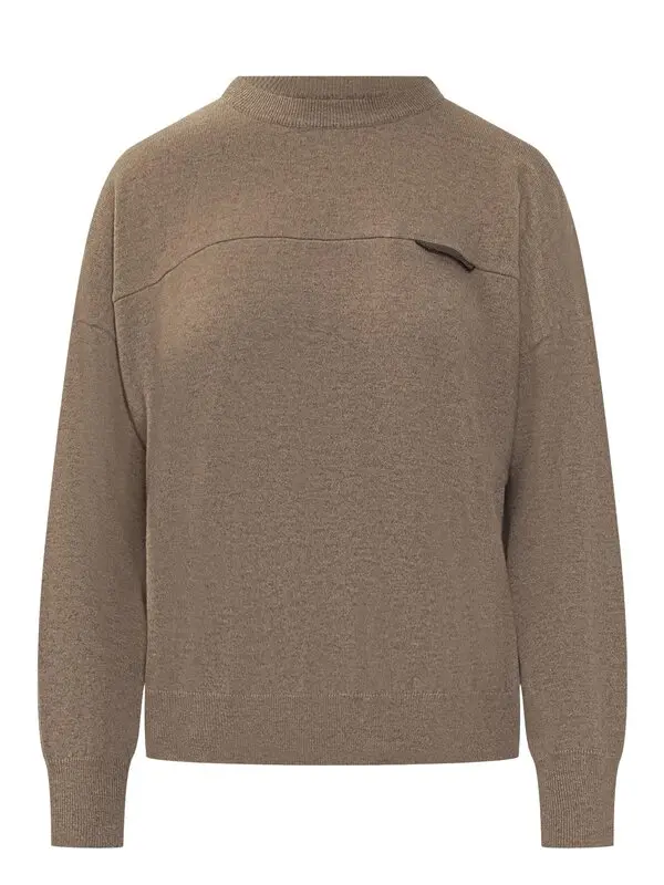 Brunello Cucinelli Ribbed Knit Cashmere And Wool Sweater - C077