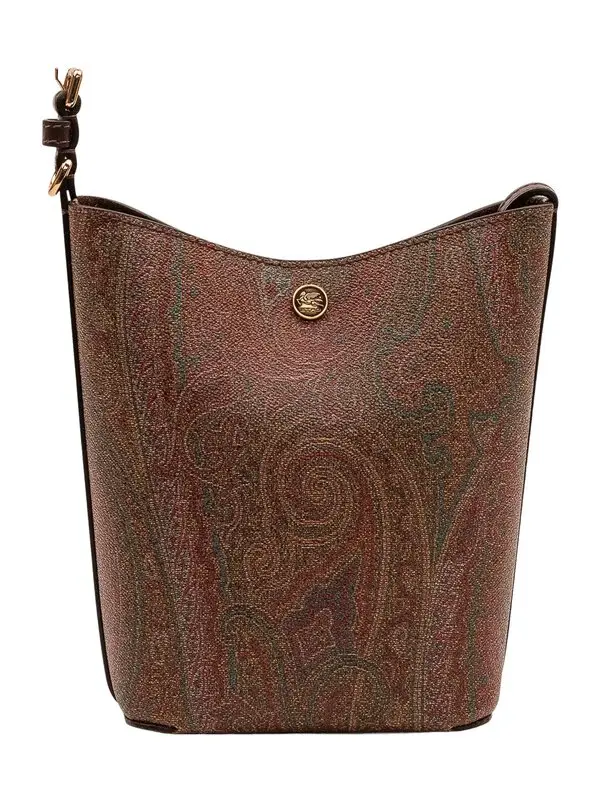 Etro Leather Shoulder Bag - Marrone