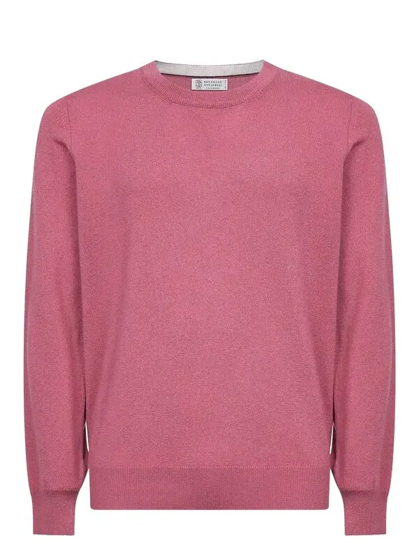 Brunello Cucinelli Ribbed-knit Crew-neck Sweater - Red
